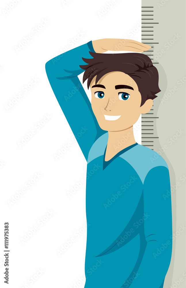 Teen Boy Height Puberty Stock Vector | Adobe Stock