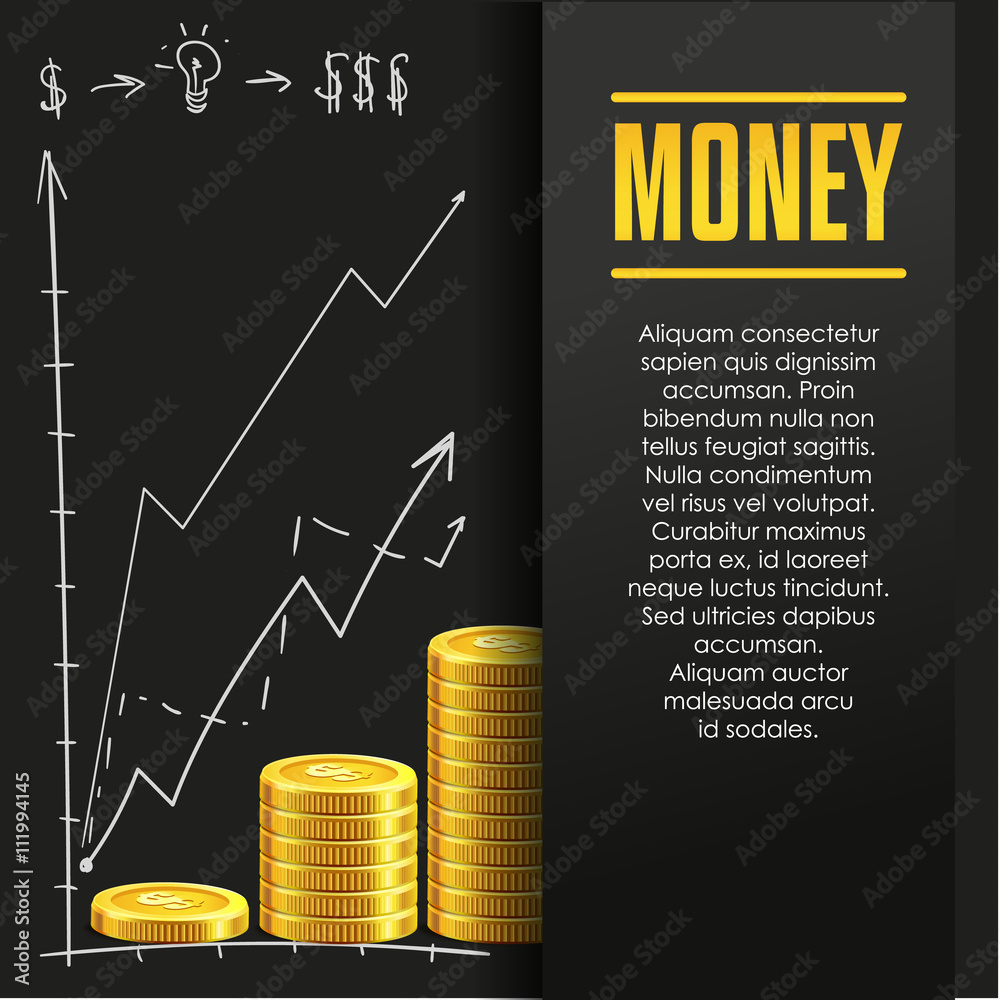 Money poster or banner design template. Stock Vector | Adobe Stock