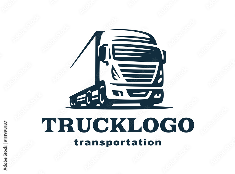 Stockvector Logo truck and trailer. | Adobe Stock