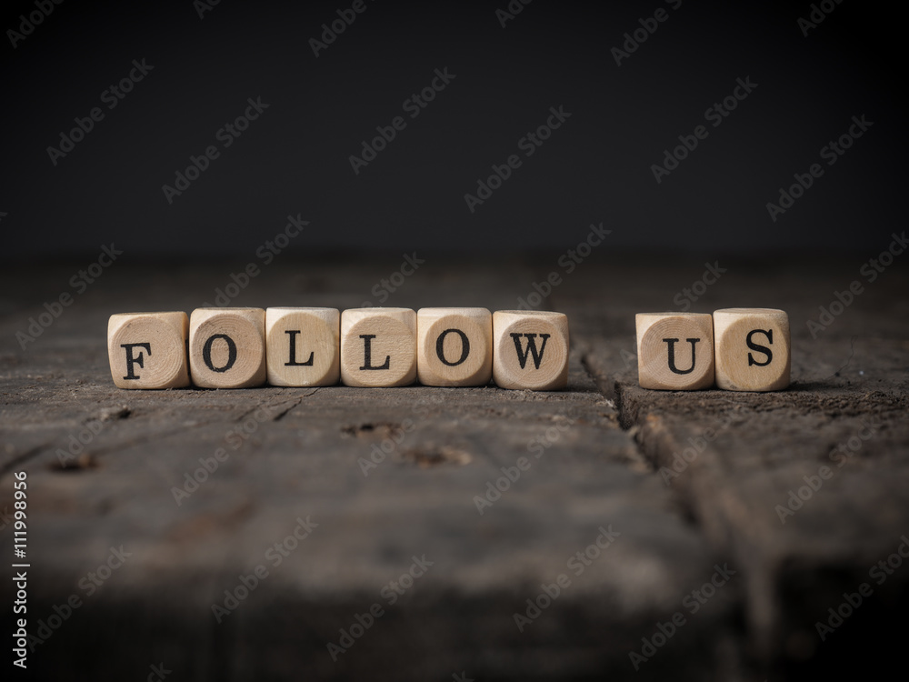Follow us, concept image Stock Photo | Adobe Stock