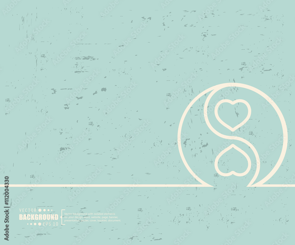 Creative vector Yin Yang. Art illustration template background. For ...