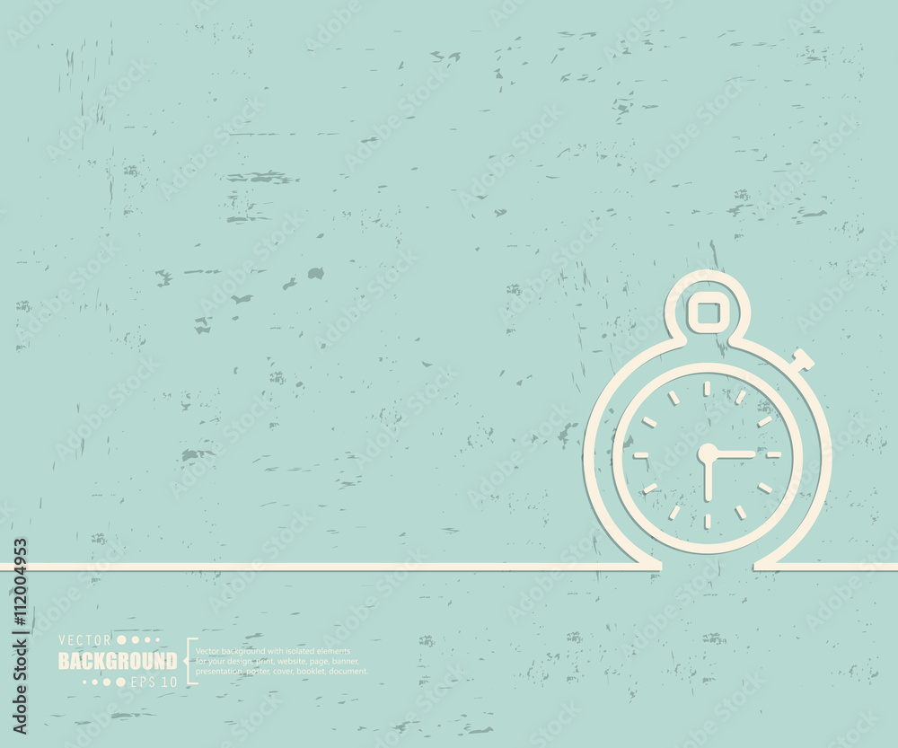 Creative vector stopwatch. Art illustration template background. For ...