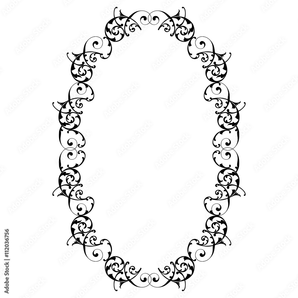 Simple Oval Frame Vector