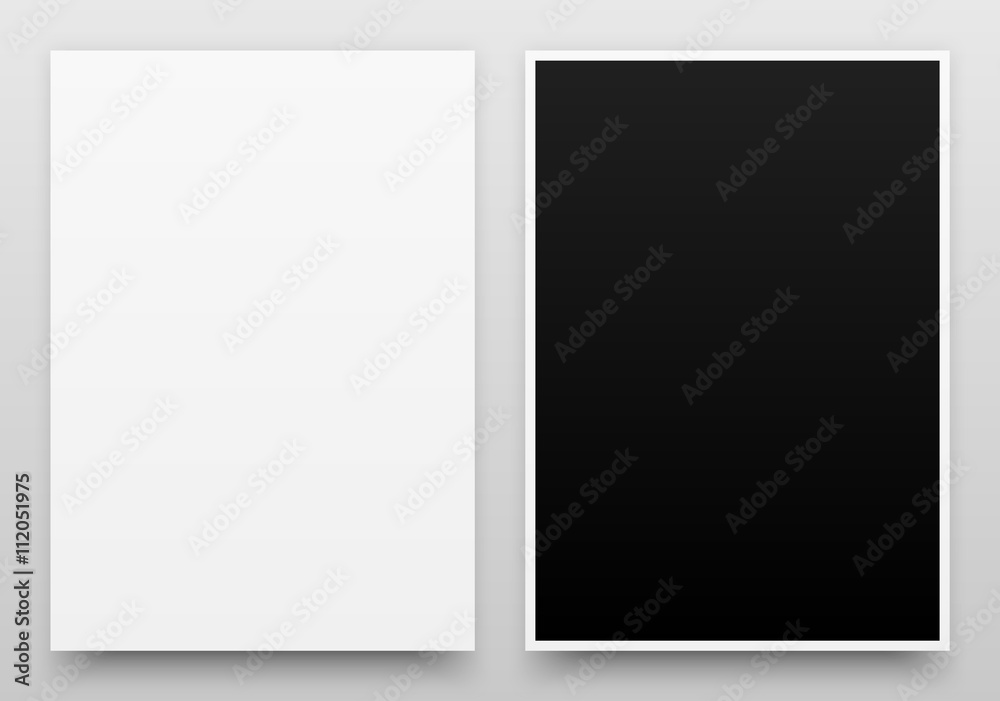 A2 posters realistic template, mock-up with margins, realistic shadow ...