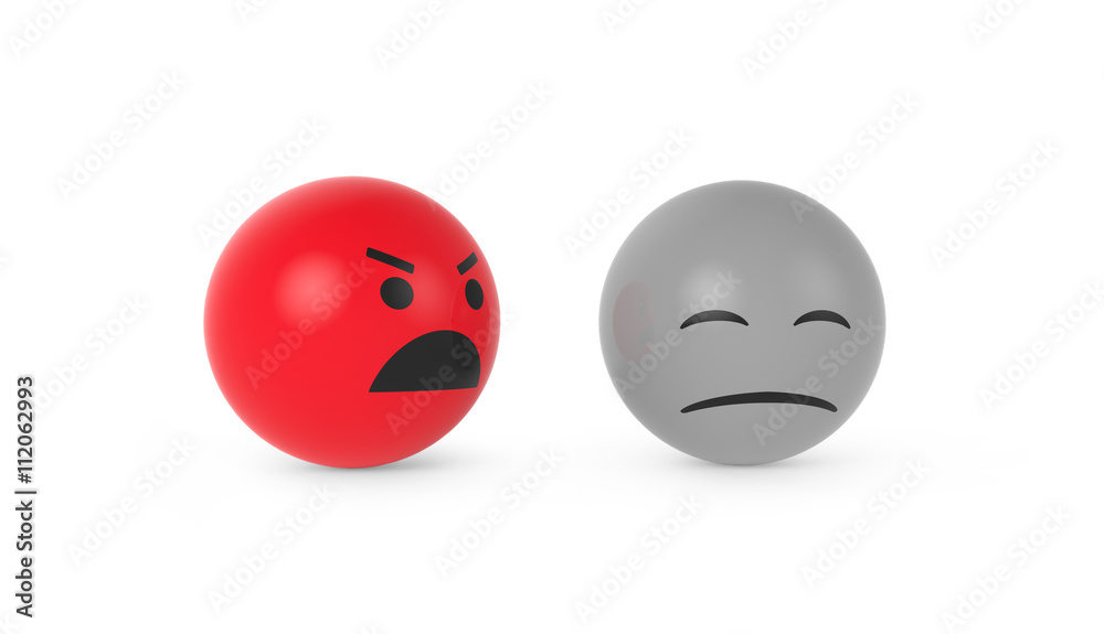 Smiley kriegt Ärger Stock Illustration | Adobe Stock