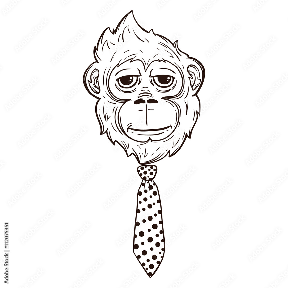 Clip Art Monkey Face