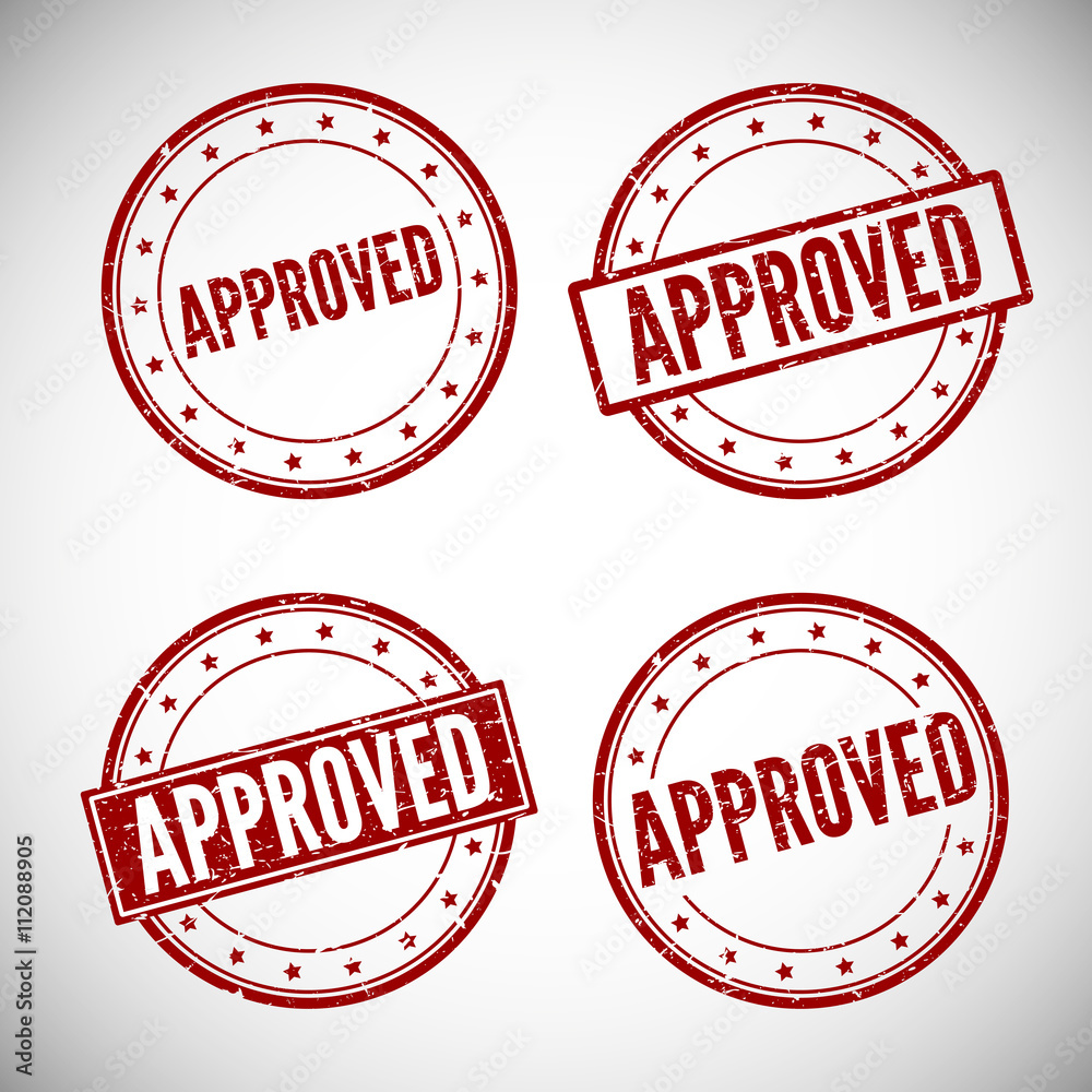 Approved stamp, illustration. Stock Illustration | Adobe Stock