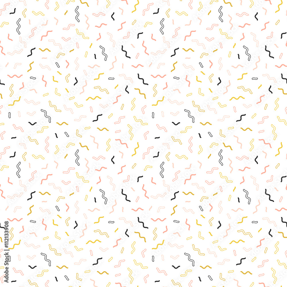 Memphis line seamless pattern. Gold pattern for fashion and wallpaper ...