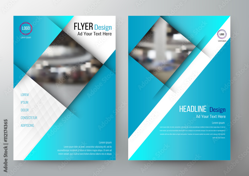 Flyer design Layout Template Vector Brochure. For annual report Stock ...
