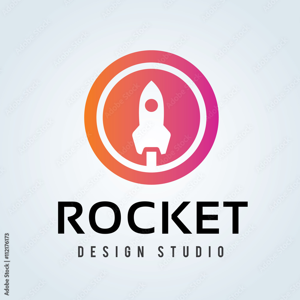 Rocket logo. Start up logo template.creative logo design. Vector logo ...
