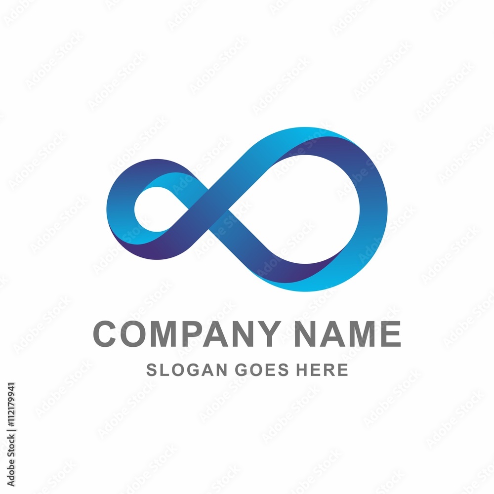 Blue Infinity Circle Vector Logo Template Stock Vector | Adobe Stock