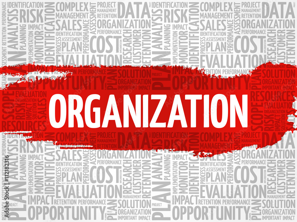 Organization word cloud, business concept Stock Vector | Adobe Stock