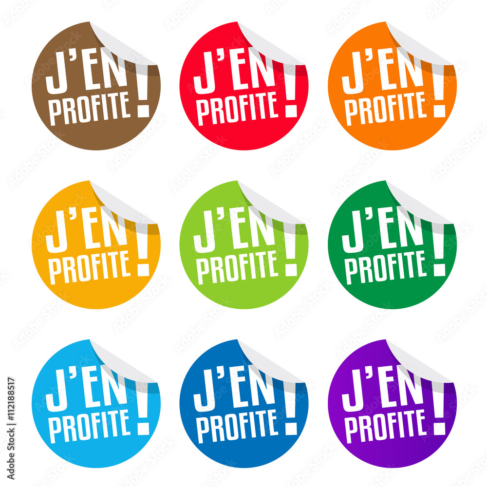 J'en profite ! / Sticker vector de Stock | Adobe Stock