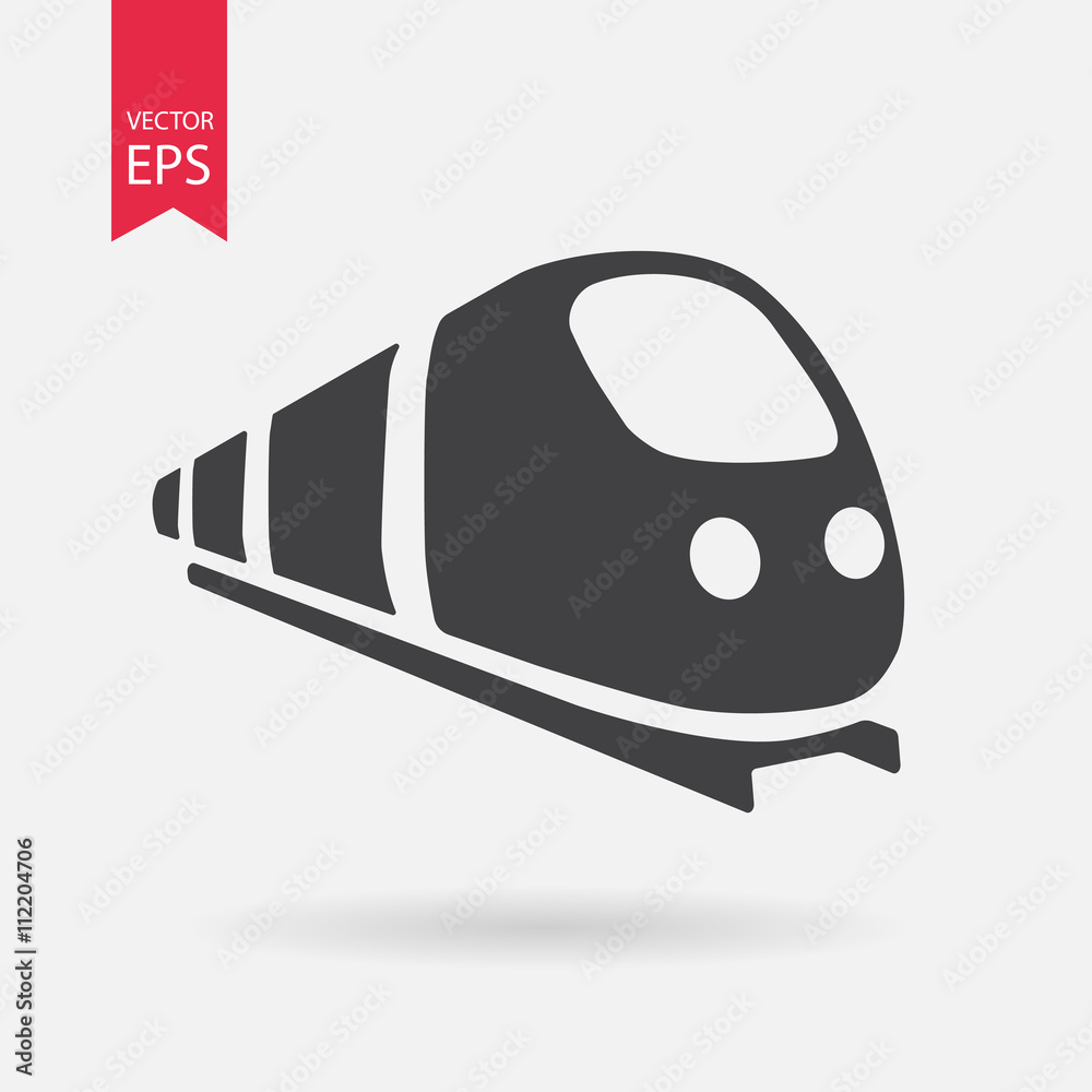 Train Icon Vector. Flat design. Train sign isolated on white background ...