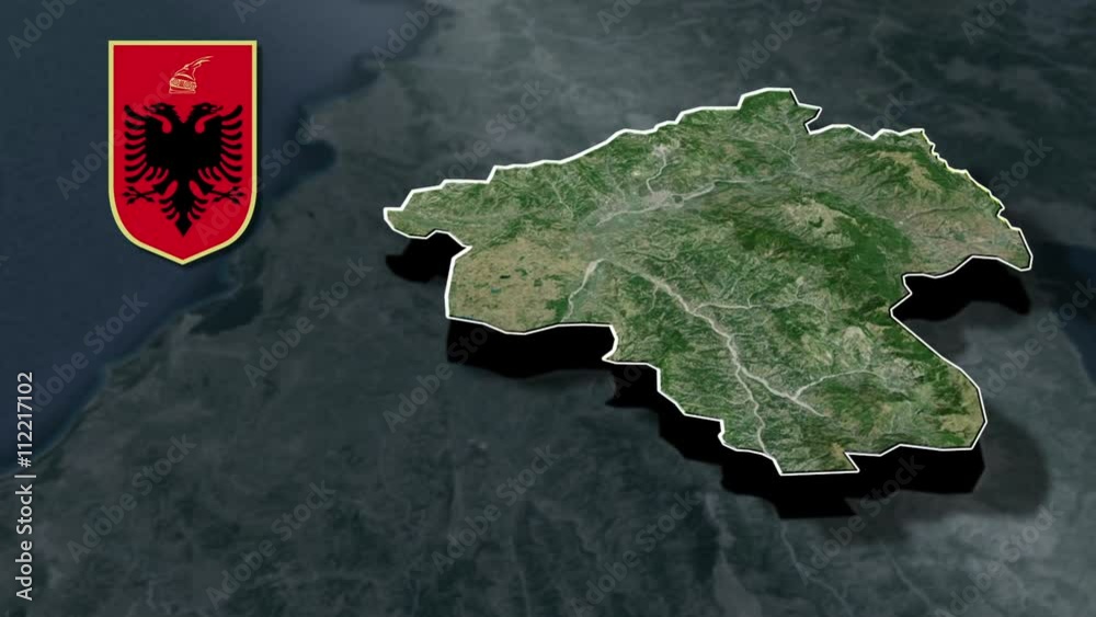 Elbasan with Coat of arms animation map Administrative divisions of ...