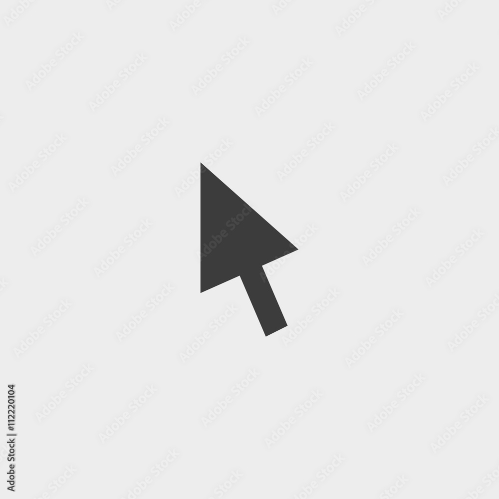 Cursor icon in a flat design in black color. Vector illustration eps10 ...