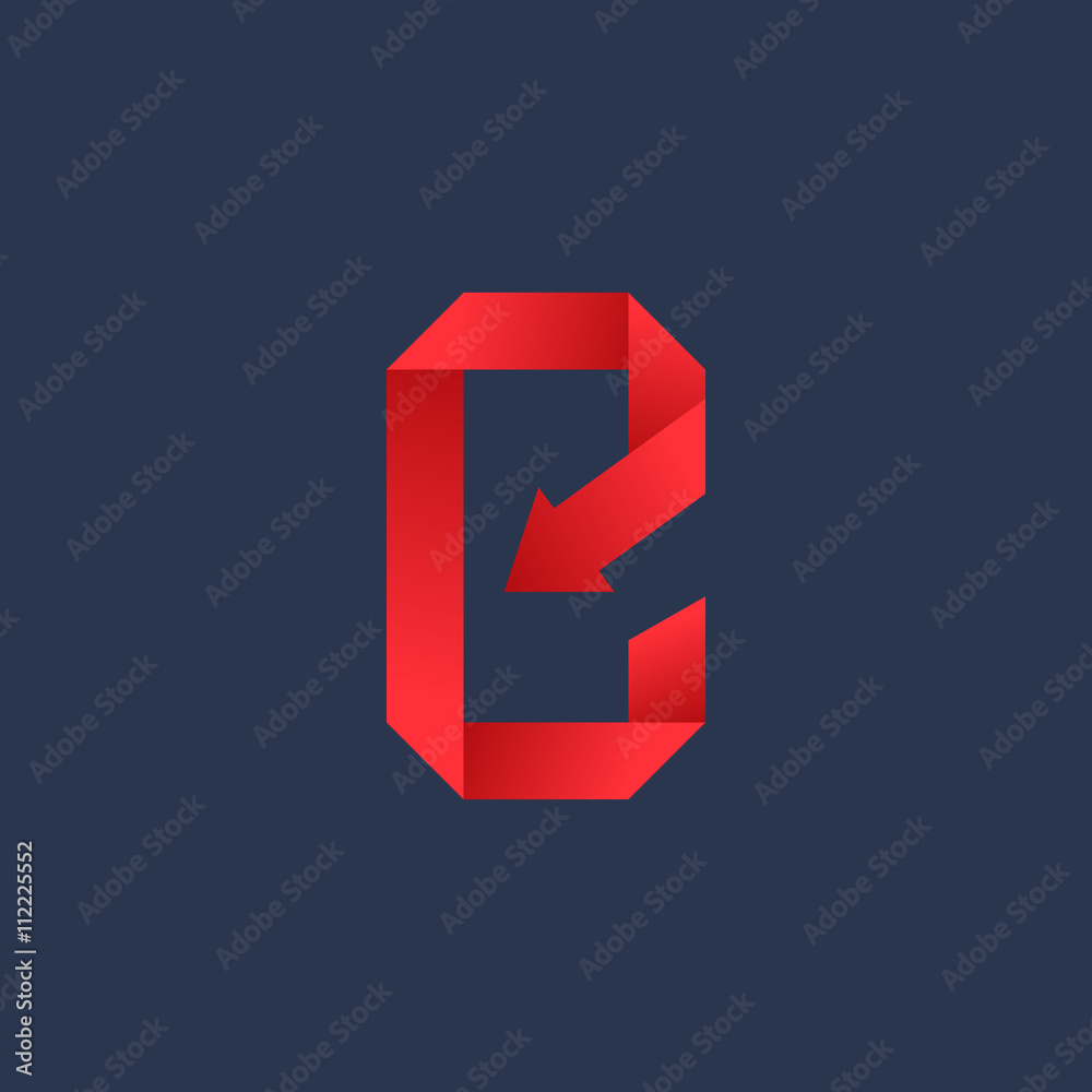 Letter E mobile phone app logo icon design template Stock Vector ...