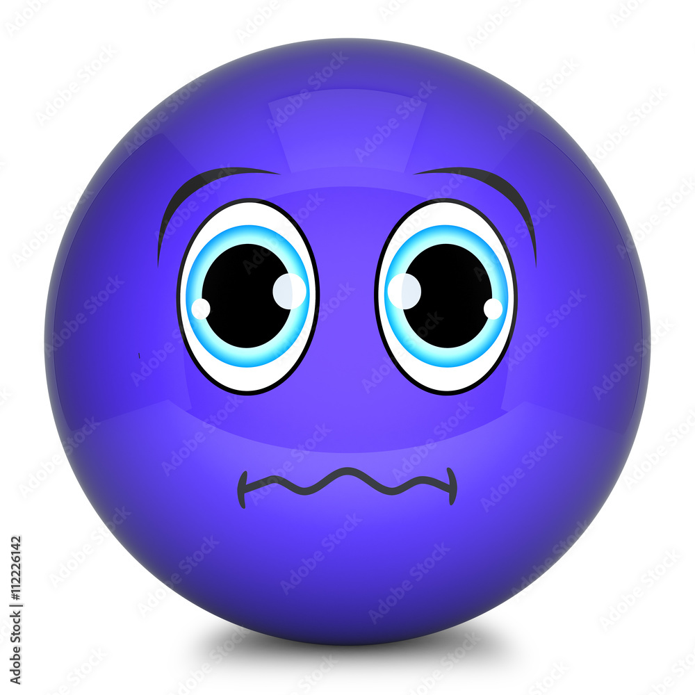 blue smiley 3d Stock Illustration | Adobe Stock