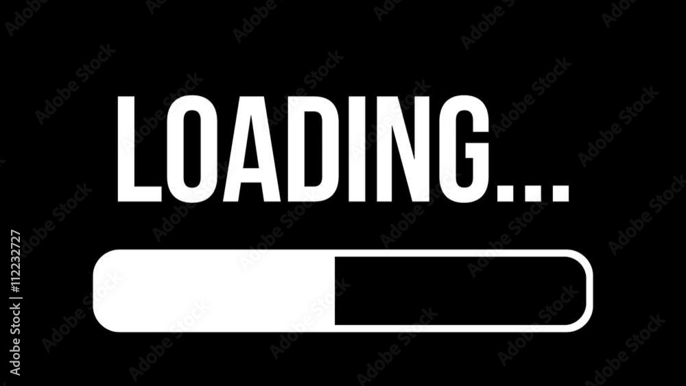 Progress loading bar UI indicator. Loading text. Loading progress ...