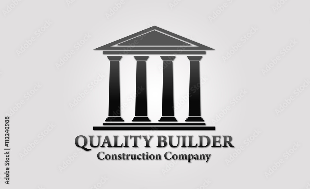 Quality Builder Construction Company Logo Stock Vector | Adobe Stock