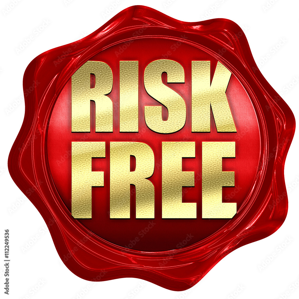 risk free, 3D rendering, a red wax seal Stock Illustration | Adobe Stock
