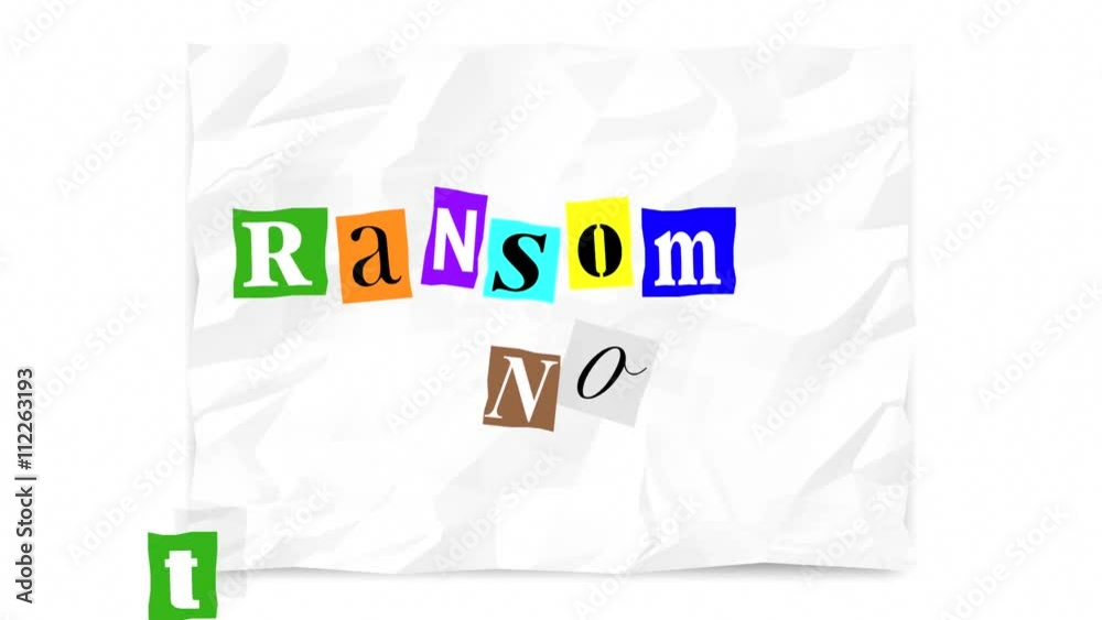 Ransom Note Message Threat Kidnapping Demand 3d Animation Stock Video ...