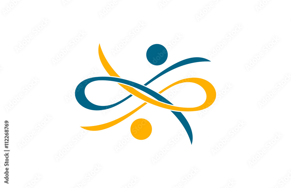 human infinity logo Stock Vector | Adobe Stock