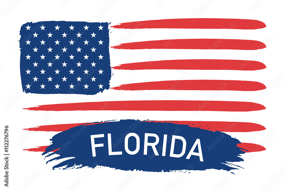 Florida - USA Flag Stock Vector | Adobe Stock