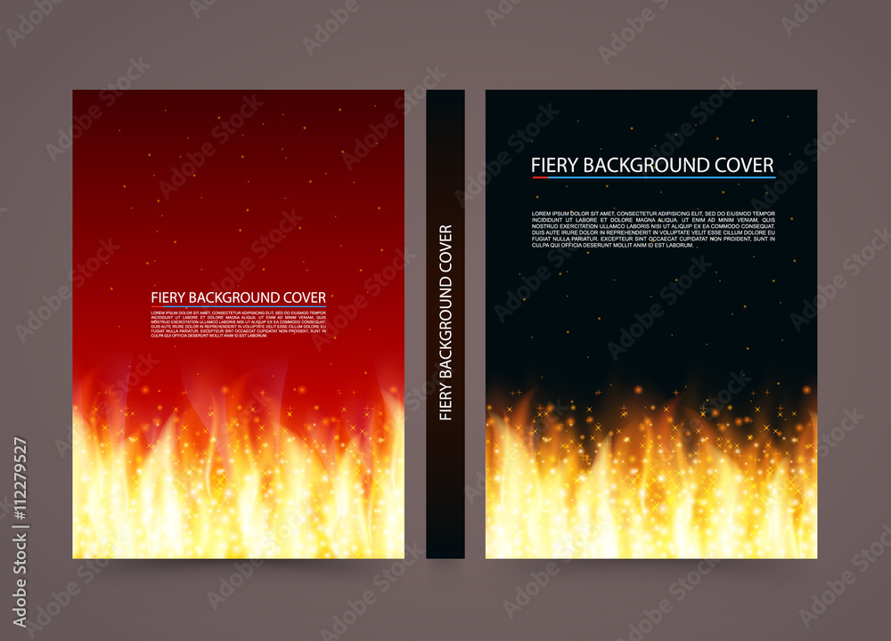 Fire cover background, A4 size paper, Vector illustration Stock Vector ...