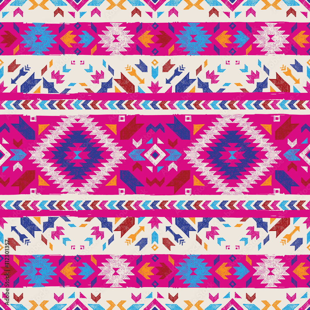 hand drawn tribal seamless pattern Stock Vector | Adobe Stock