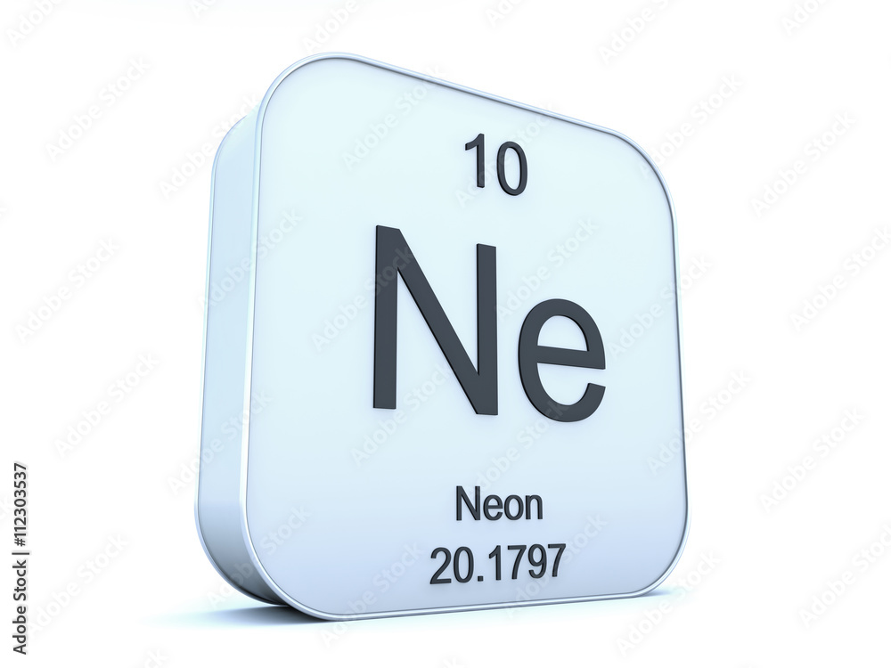 Neon Periodic Table Square