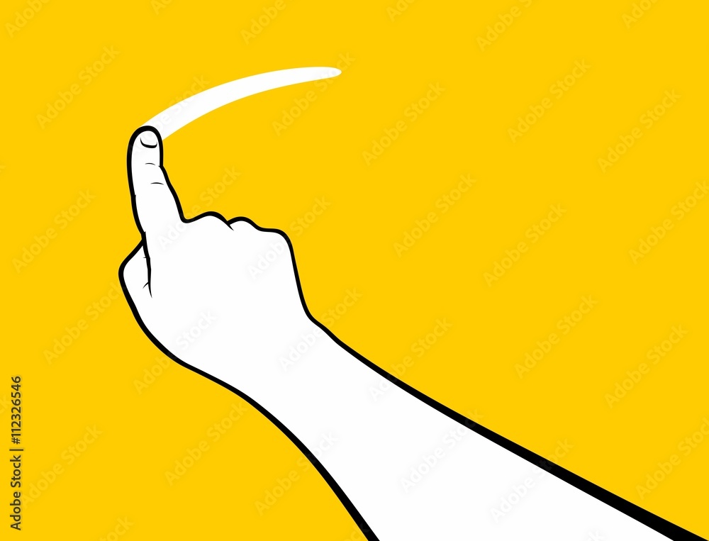 Finger drawing in window Stock Vector | Adobe Stock