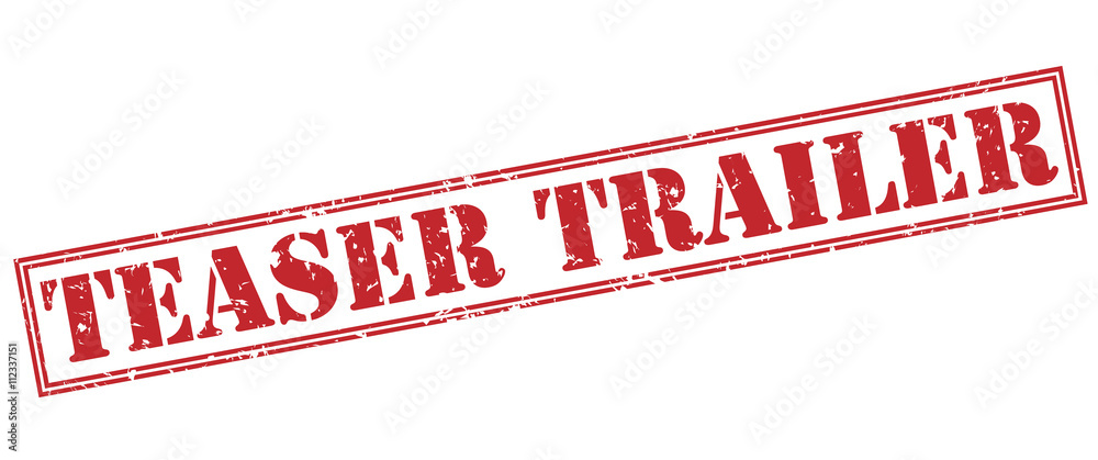 teaser trailer red stamp on white background Stock Illustration | Adobe ...
