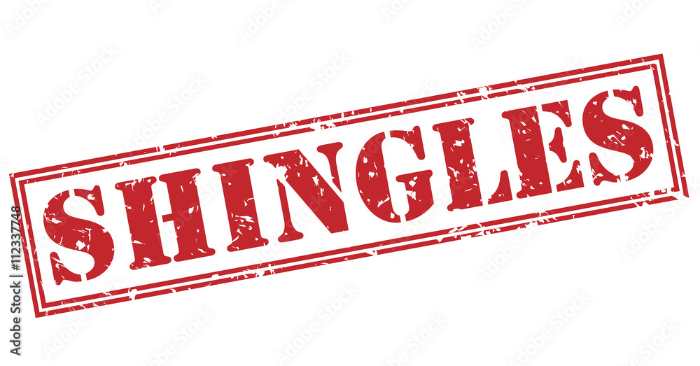 shingles red stamp on white background Stock Illustration | Adobe Stock