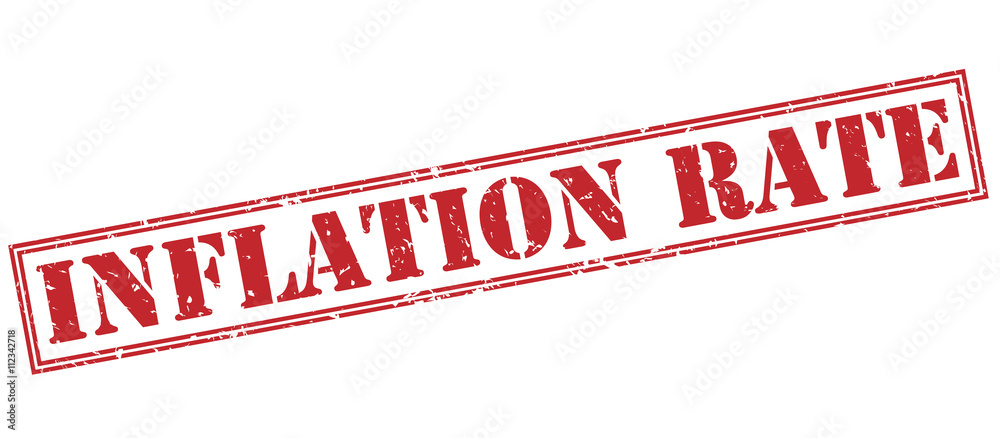 inflation rate red stamp on white background Stock Illustration | Adobe ...