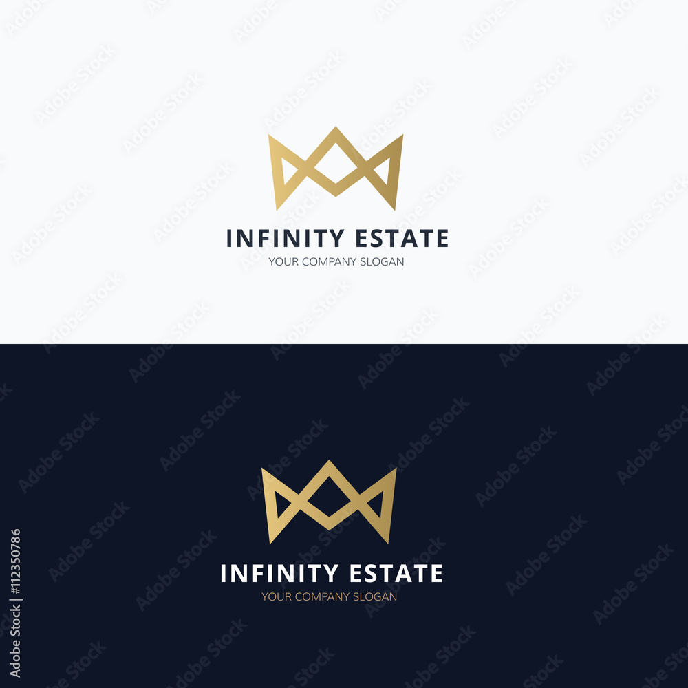 Infinity Estate Logo. crown Logo, Royalty logo. hotel logo template ...