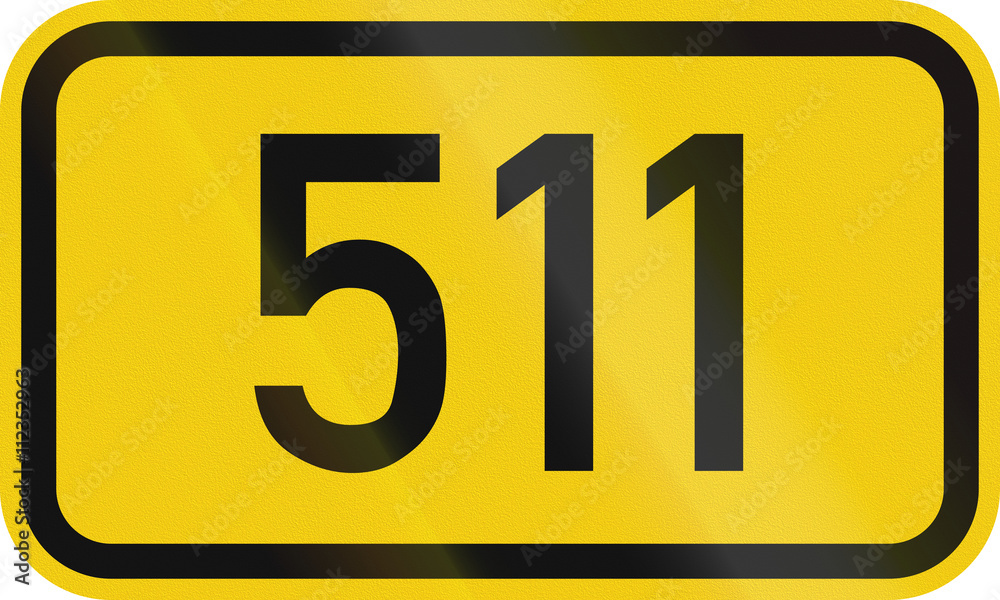 Numbered highway shield of a German Bundesstrasse (Federal road) Stock ...