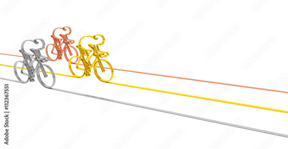 Cycle race sport competition championship concept. Abstract gold ...