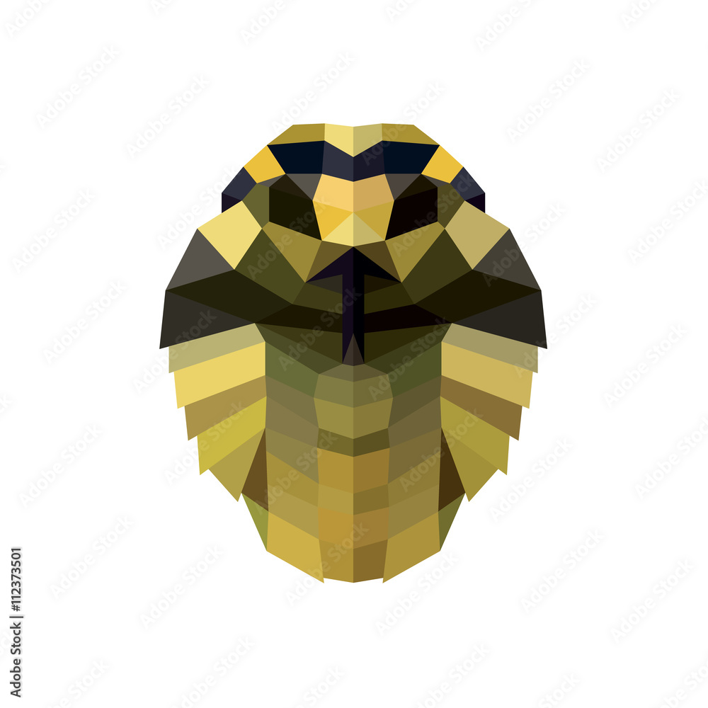 Snake head illustration low poly style for design modern quality logos ...