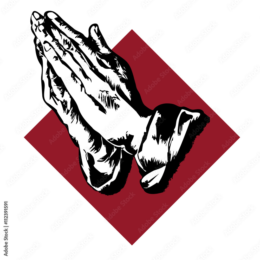 praying hands vector illustration Stock Vector | Adobe Stock