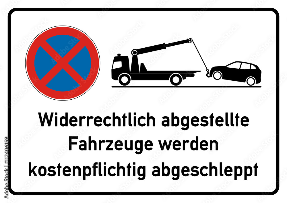 spr2 SignParkRaum - Widerrechtlich abgestellte Fahrzeuge werden ...