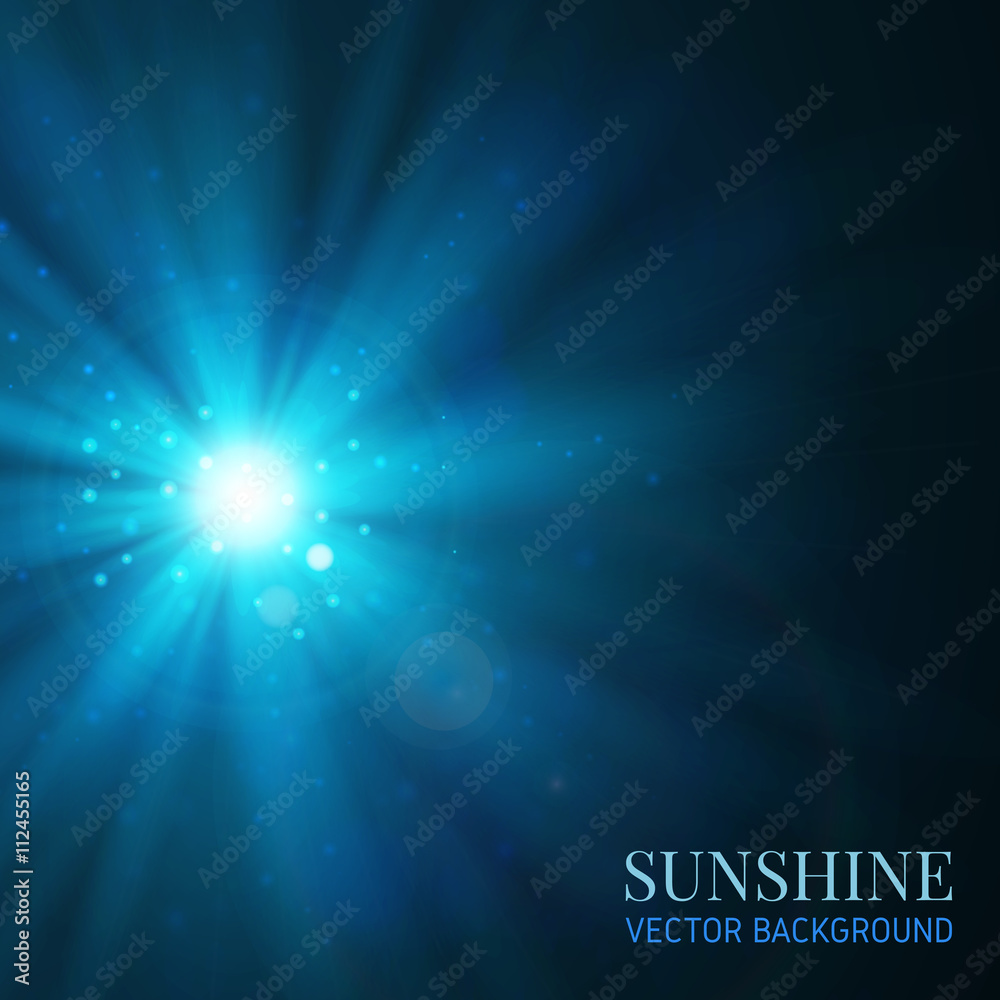 Artificial illumination lamps, vector graphics, glow effect, element ...