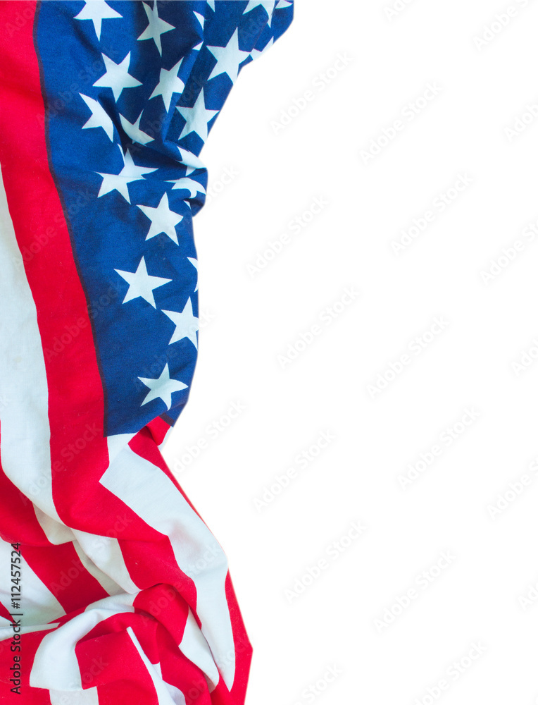 American flag border isolated Stock Photo | Adobe Stock