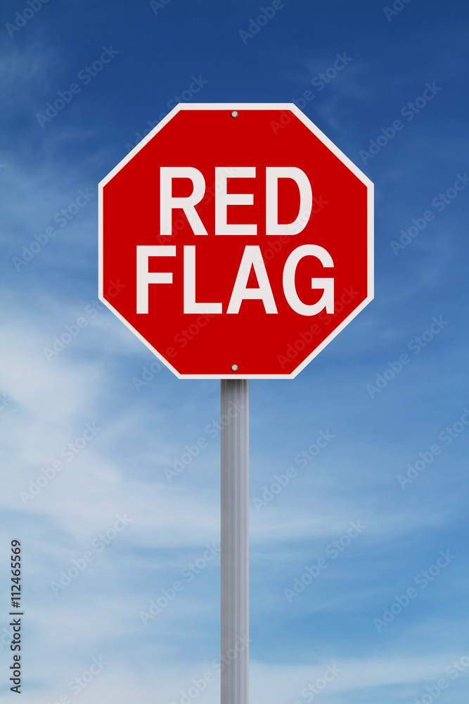 Red Flag Stock Illustration | Adobe Stock