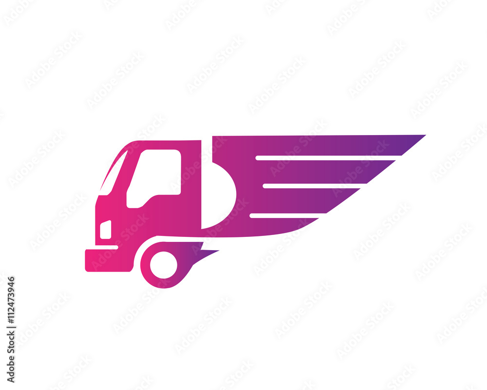 Delivery Logo Symbol - Wing Logistic Stock Vector | Adobe Stock