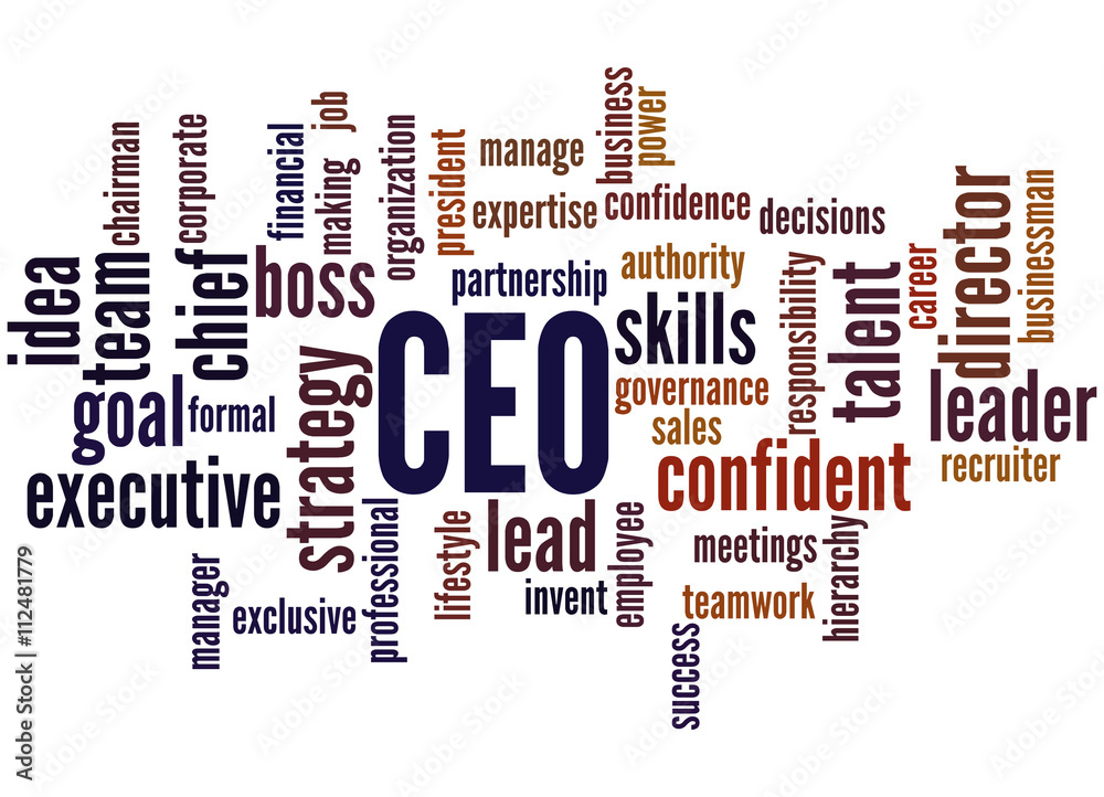 CEO - Chief Executive Officer, word cloud concept 8 ilustración de ...