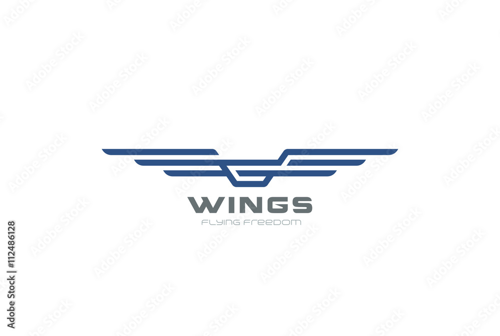Wings Logo abstract design vector Aircraft Heraldic Airlines Stock ...