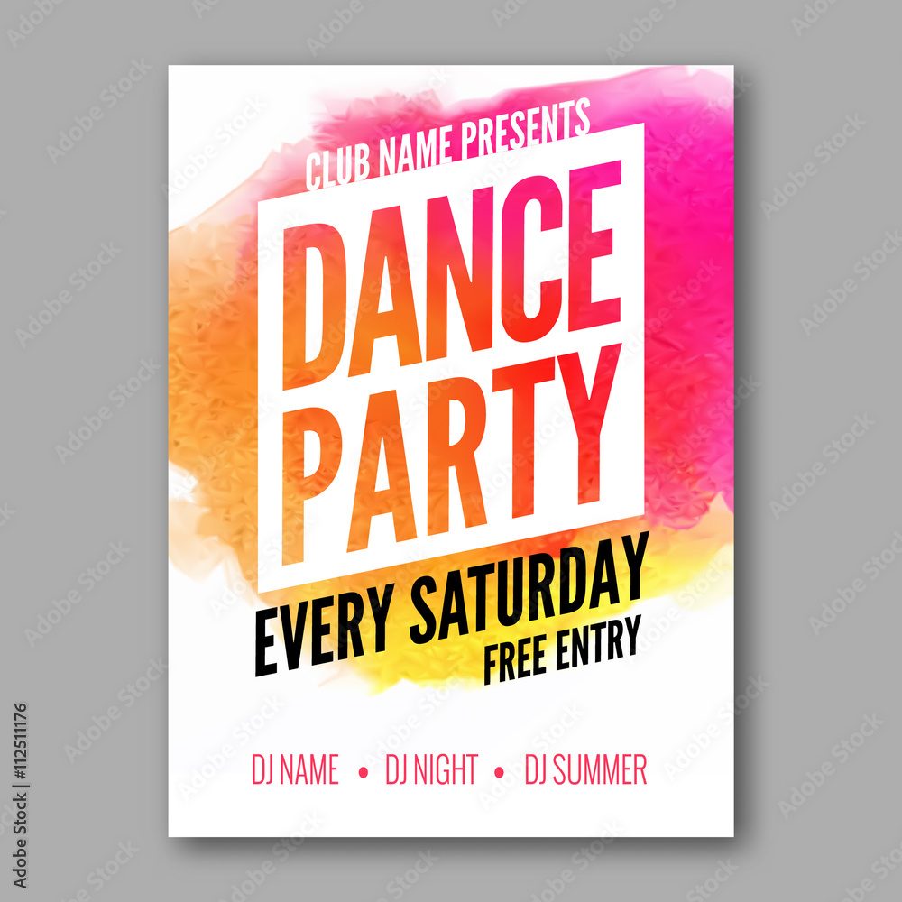 Dance Party Poster Background