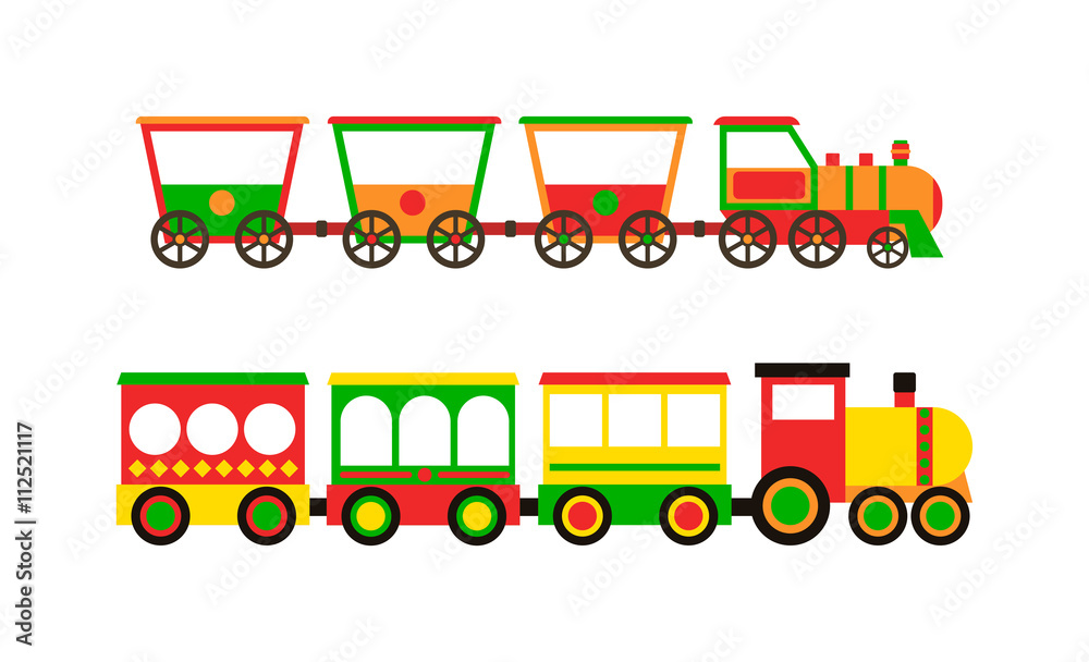Toy train vector illustration. Stock Vector | Adobe Stock