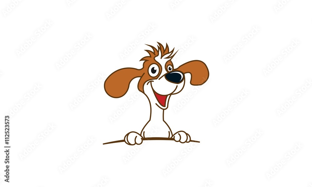 Smile Dog Logo Vector Stock Vector | Adobe Stock